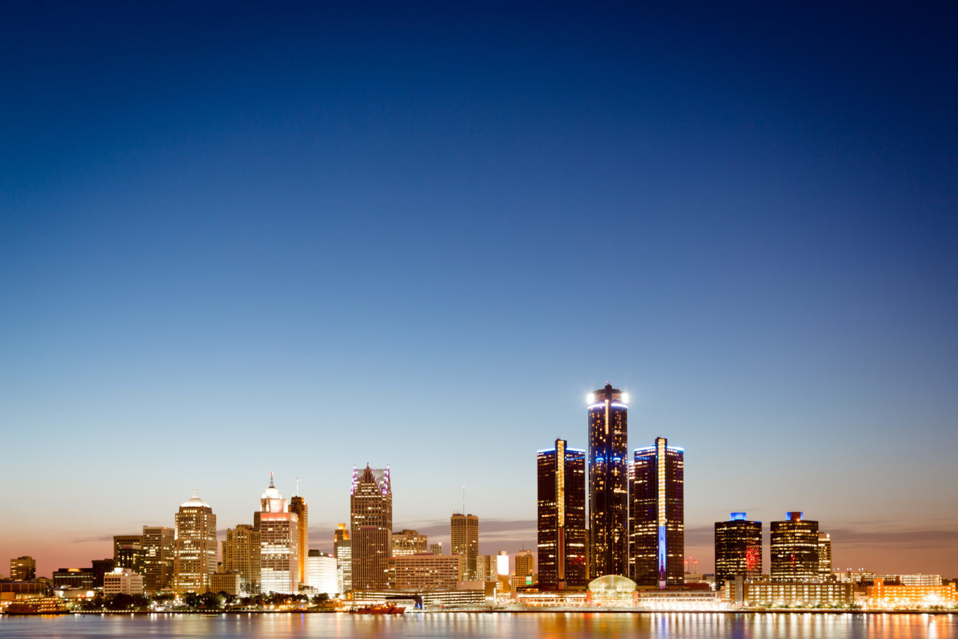 Detroit, Michigan Skyline At Twilight - Promanas Group